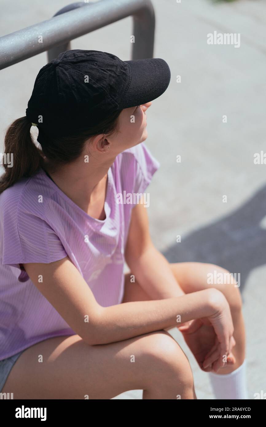 Sportsgirl with cap hi-res stock photography and images - Alamy