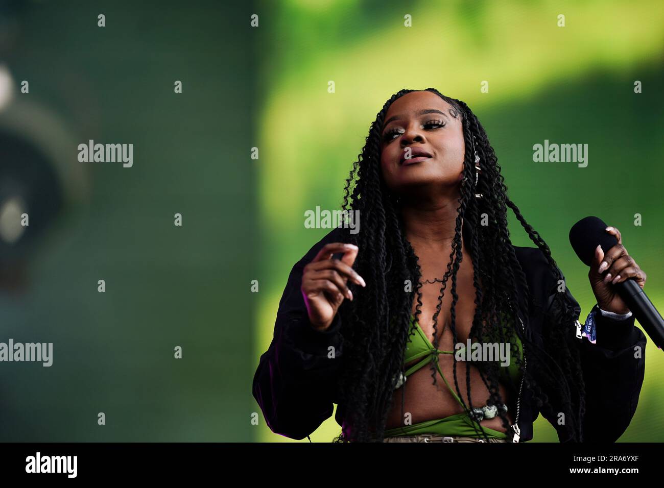 Keisha Buchanan from the Sugababes performing on stage at BST Hyde Park ...