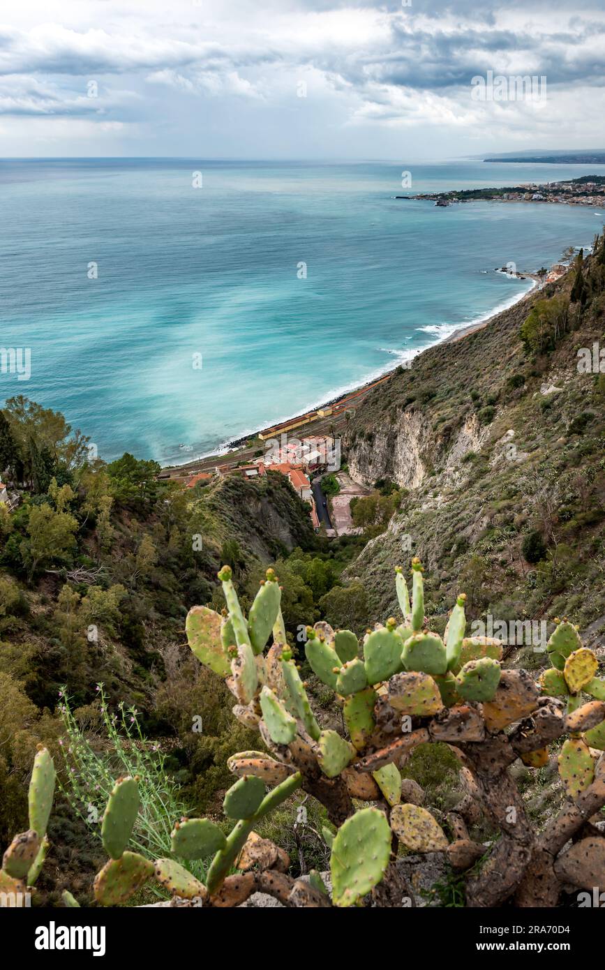 Piazza IX Aprile, observation deck (Belvedere of Taormina), picturesque ...