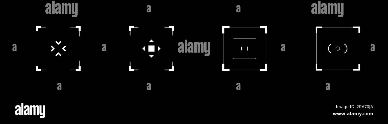 Cyberpunk style rectangle aim set Stock Vector Image & Art - Alamy