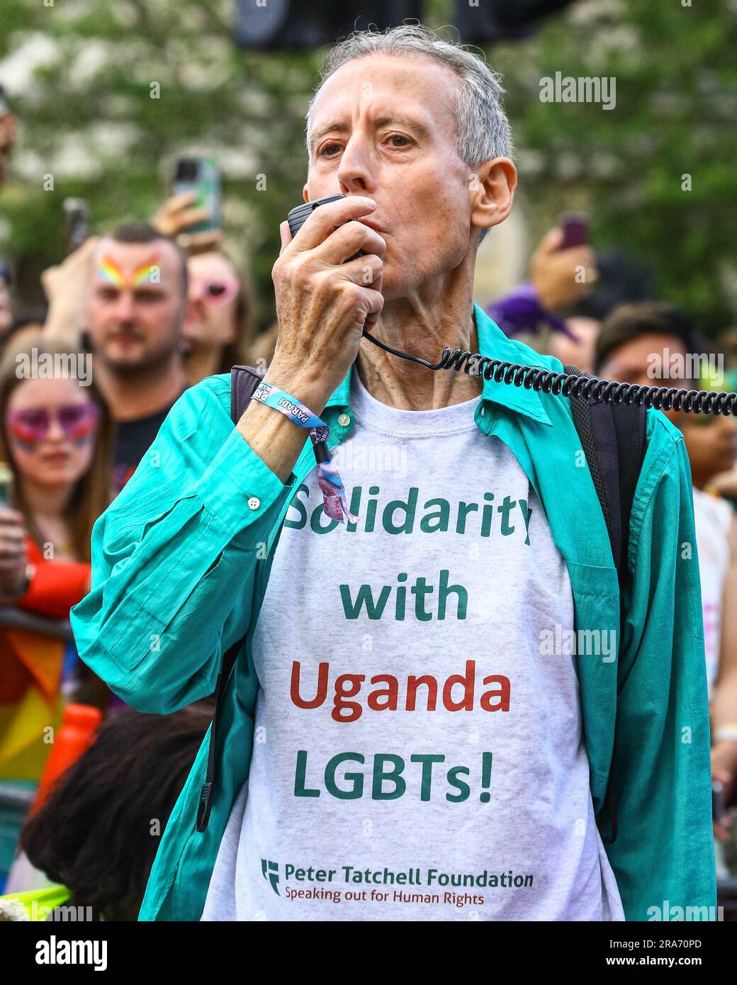London, UK. 01st July, 2023. Peter Tatchell, prominent activist and co ...