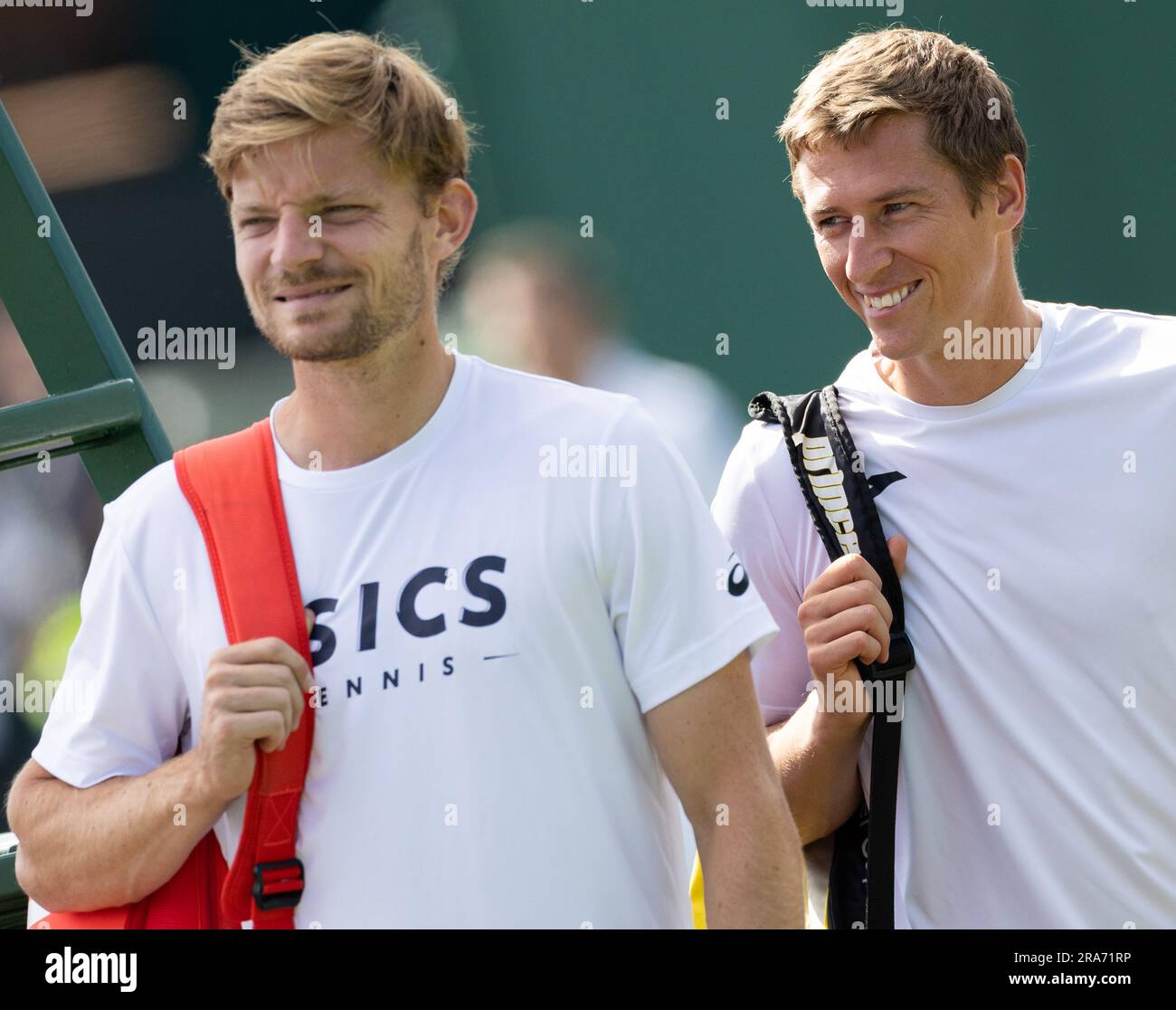 London, UK. 01st July, 2023. Belgian David Goffin and Belgian Kimmer ...