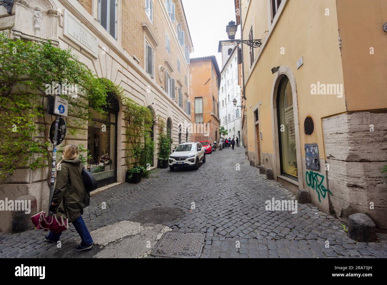 Old street in Rome, Italy. Architecture and Landmarks of Rome. May 10 ...