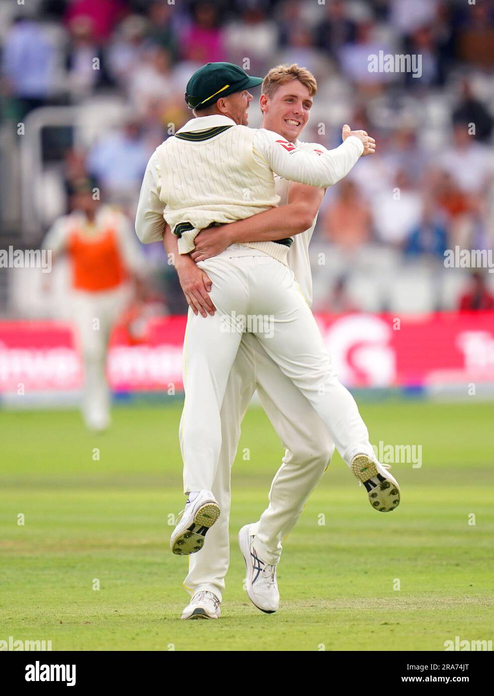 Australia's Cameron Green celebrates the wicket of England's Ben ...