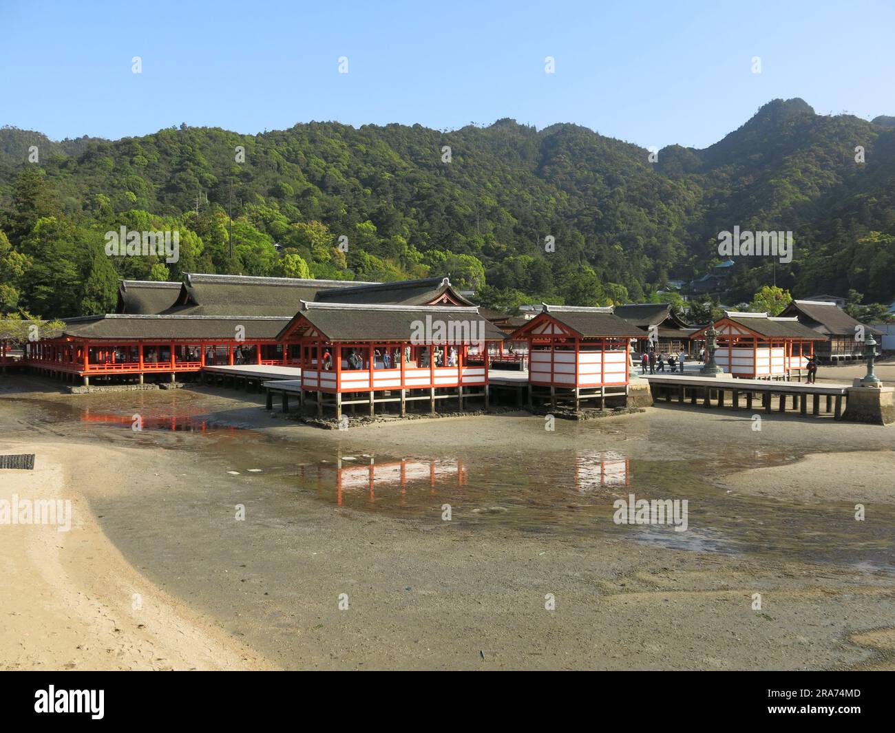 Japan tourism: the Itsukushima Shinto Shrine complex of buildings, on ...