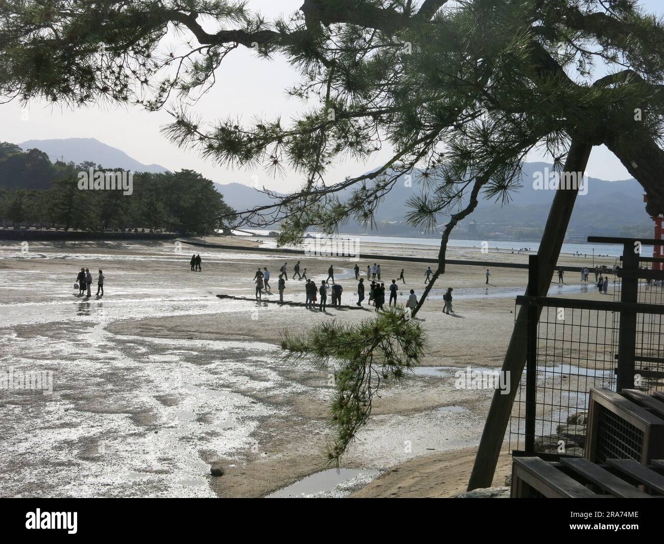 A view of the coastal scenery off Miyajima Island in Japan's Inland Sea ...