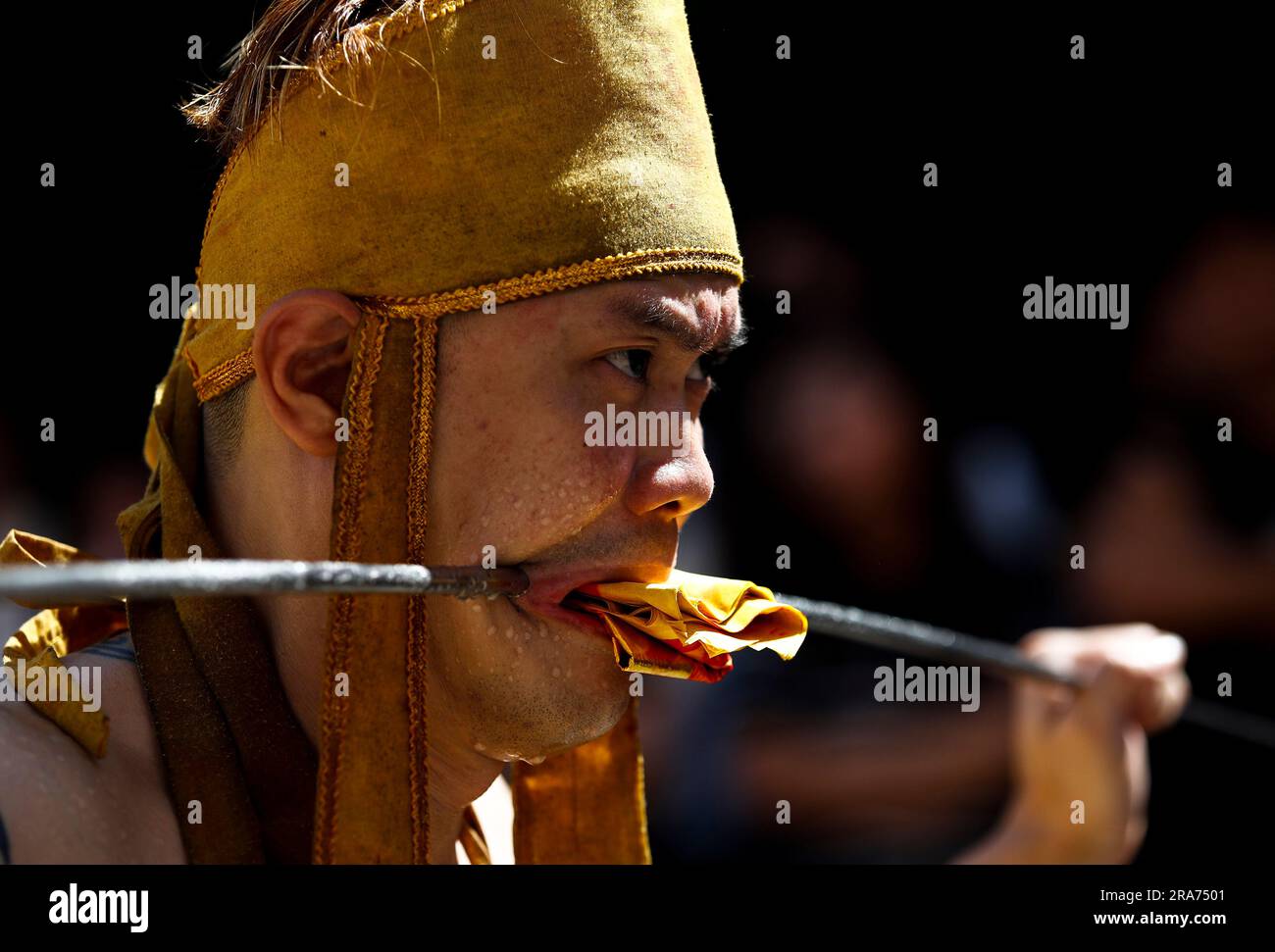 Kuala Lumpur, Malaysia. 01st July, 2023. A devotee is pierced through ...