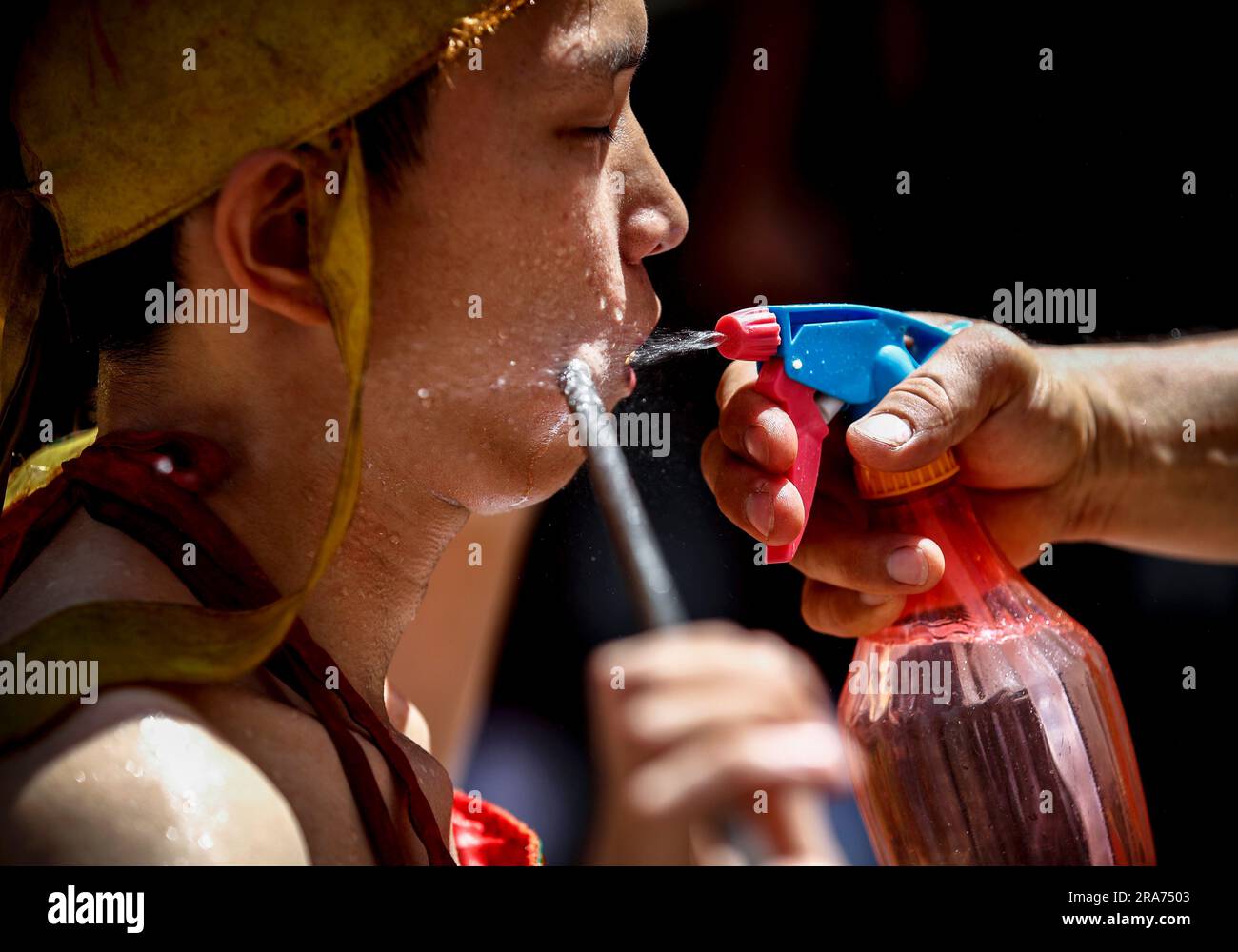 Kuala Lumpur, Malaysia. 01st July, 2023. A devotee is pierced through ...