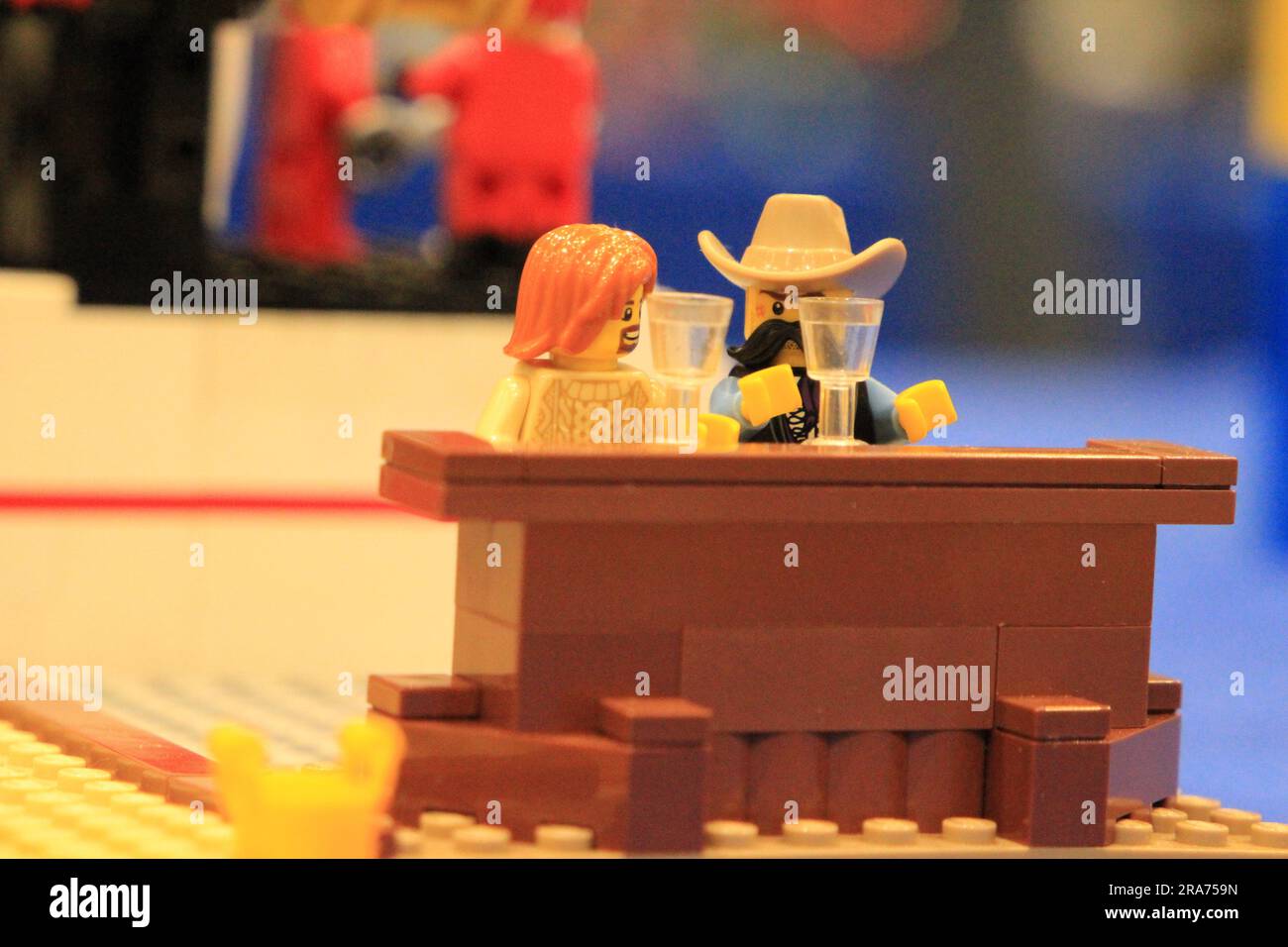 Lego figures at bar Lego convention Raleigh North Carolina Stock Photo ...