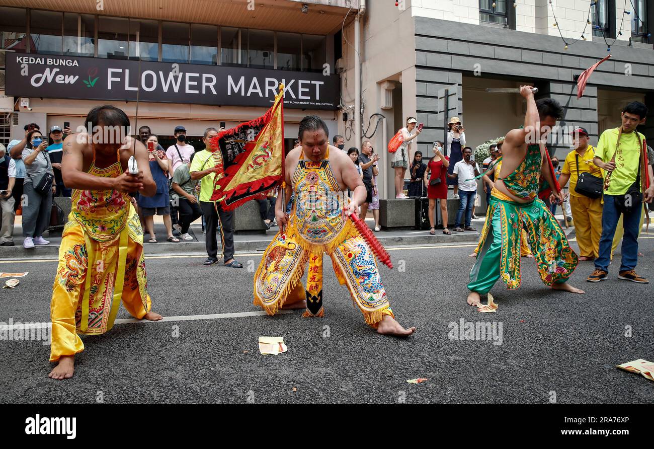 Kuala Lumpur, Malaysia. 01st July, 2023. Devotees take part in the ...