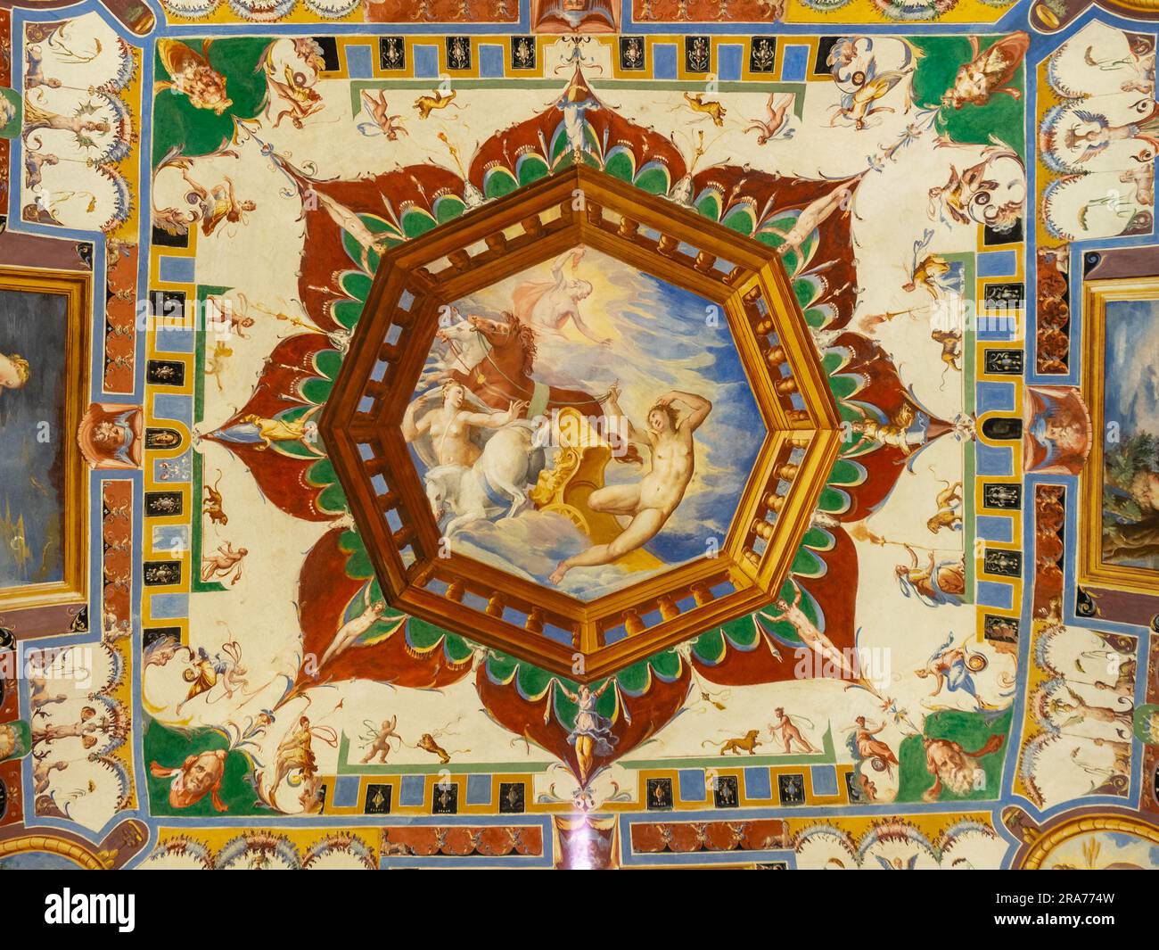 Ceiling of the Hall of Phaeton, depicting the chariot of the Sun, by ...