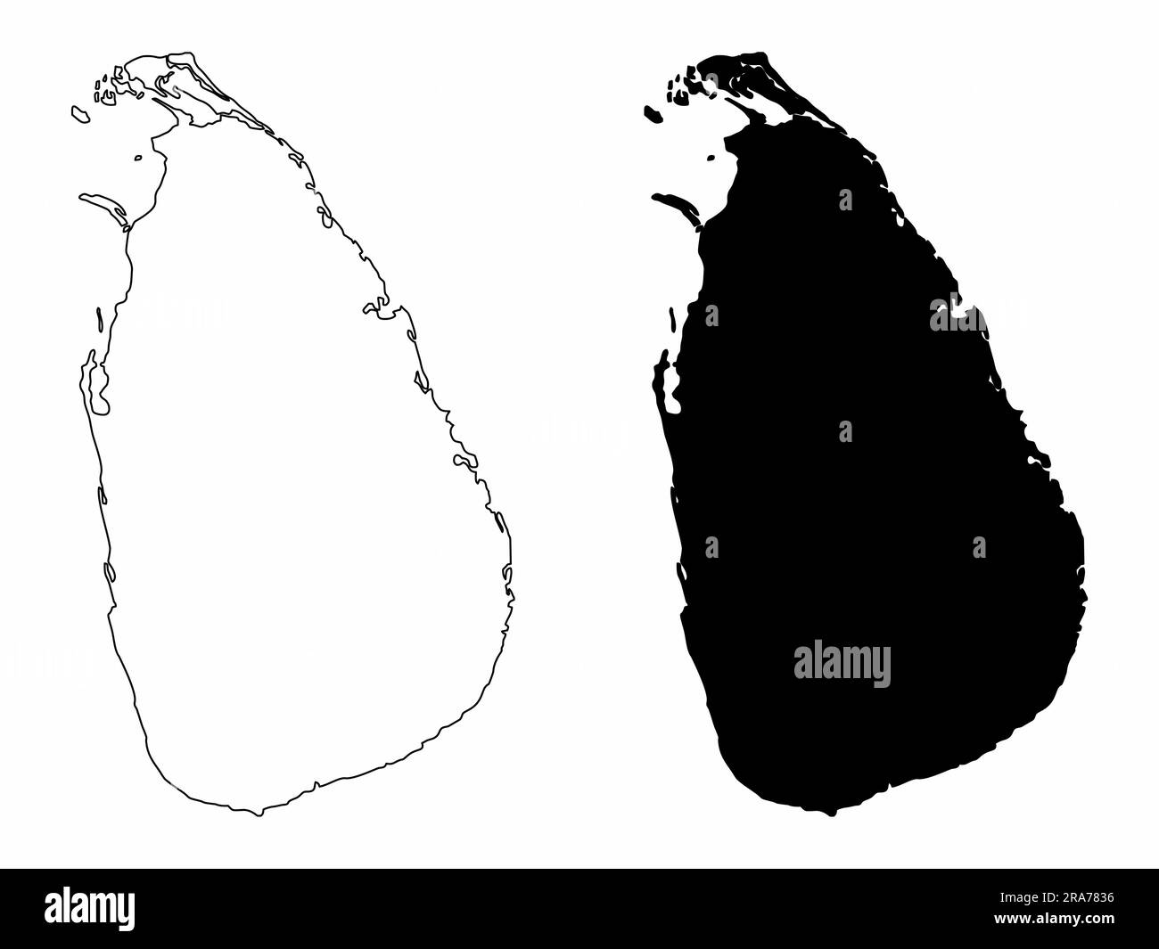 India detailed silhouette map Black and White Stock Photos & Images - Alamy