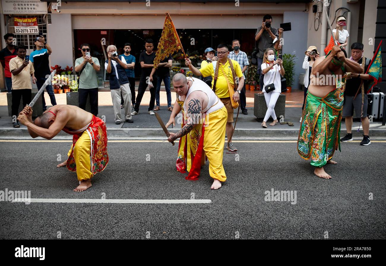 Kuala Lumpur, Malaysia. 01st July, 2023. Devotees take part in the ...