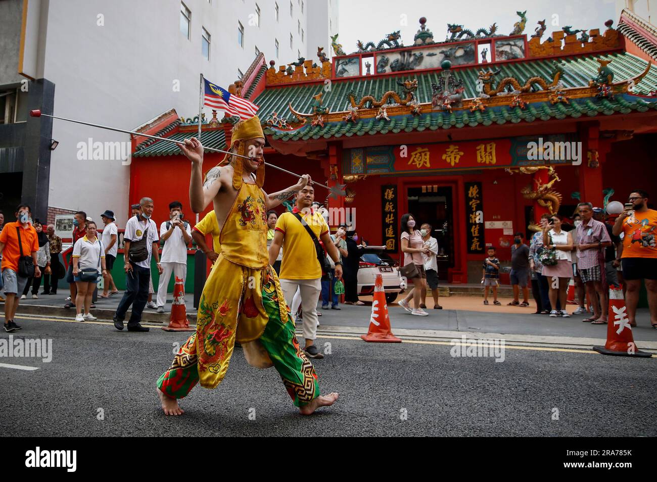 Kuala Lumpur, Malaysia. 01st July, 2023. A devotee is pierced through ...