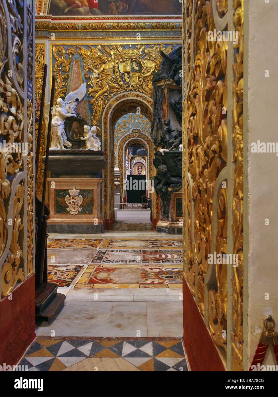 jubilation of sumptuous golden baroque decorations inside St. John's Co ...