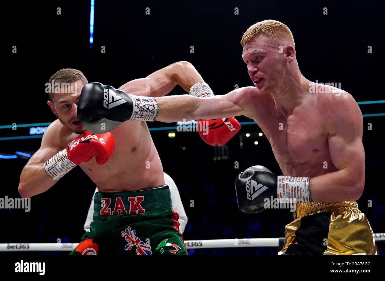 Zak Chelli (left) and Mark Jeffers at the AO Arena, Manchester. Picture ...