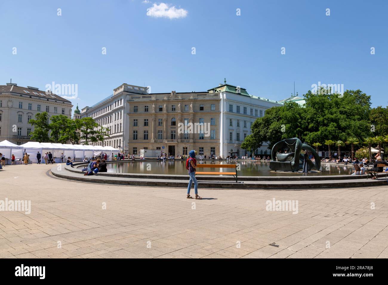 VIENNA, AUSTRIA - JUNE 13, 2023: Henry Moore Hill Arches sculpture on ...