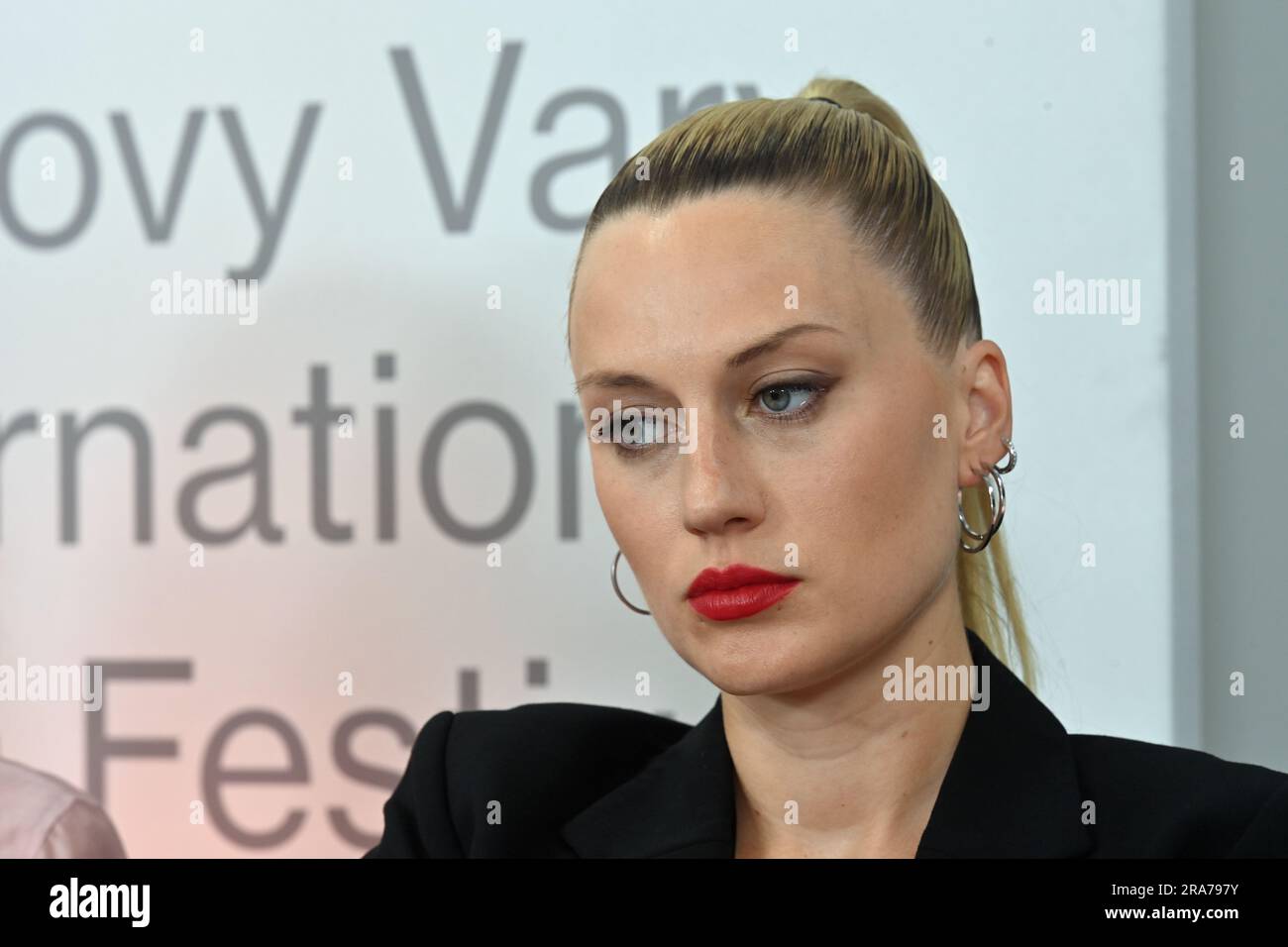 Karlovy Vary, Czech Republic. 01st July, 2023. Slovak actress Natalia ...