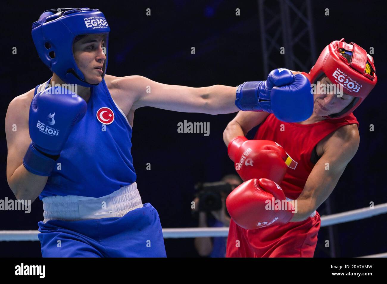 Krakow, Poland. 01st July, 2023. Belgian boxer Oshin Derieuw and ...