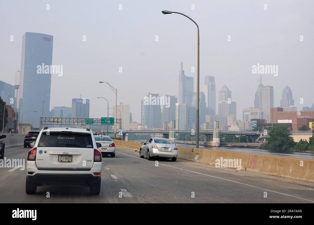 Philadelphia, Pennsylvania, U.S.A - June 29, 2023 - Traffic on I-95 ...
