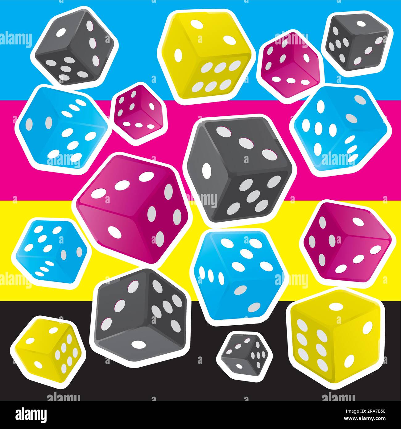 3d dice Stock Vector Images - Alamy
