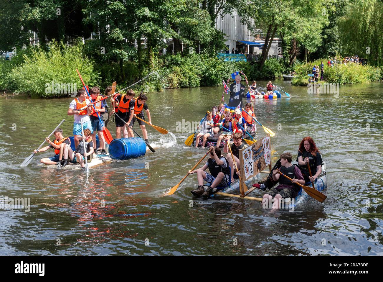 July 1st, 2023. The annual Guildford raft race event on the River Wey ...