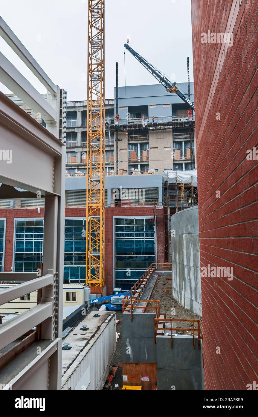 Construction of a hospital type building Stock Photo - Alamy