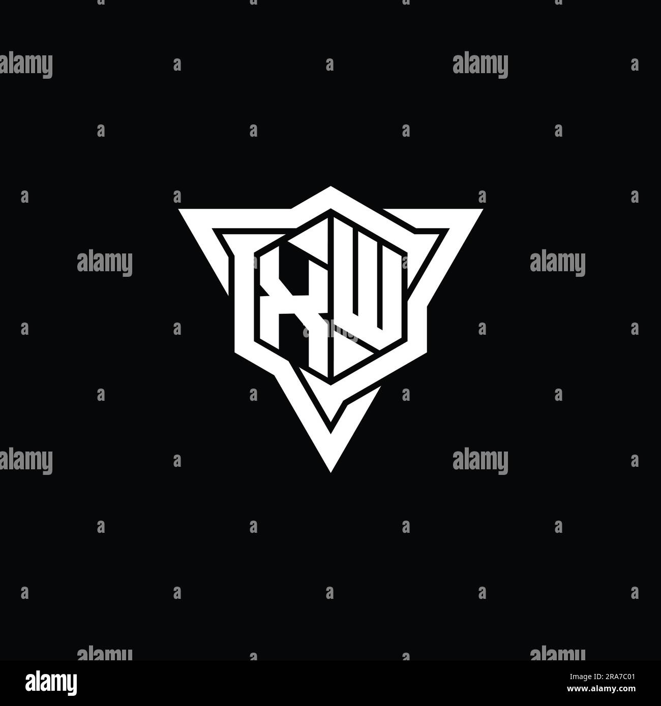 XW Letter Logo monogram hexagon shape with triangle outline sharp slice ... XW Letter Logo monogram hexagon shape with triangle outline sharp slice ...