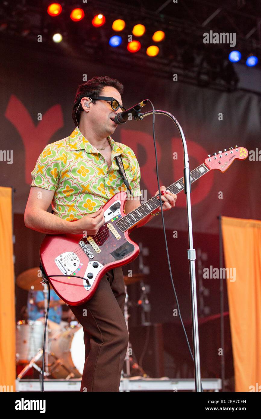 Milwaukee, USA. 30th June, 2023. Sean Silverman of Beach Weather during ...