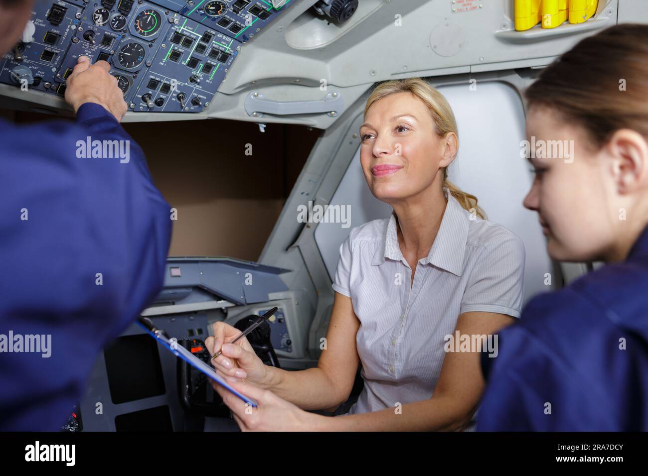 Woman pilot training hi-res stock photography and images - Alamy
