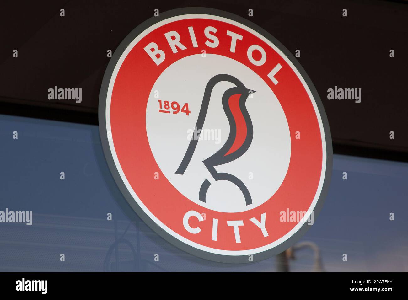 Bristol City's logo displayed at Ashton Gate Stadium, Bristol Stock ...