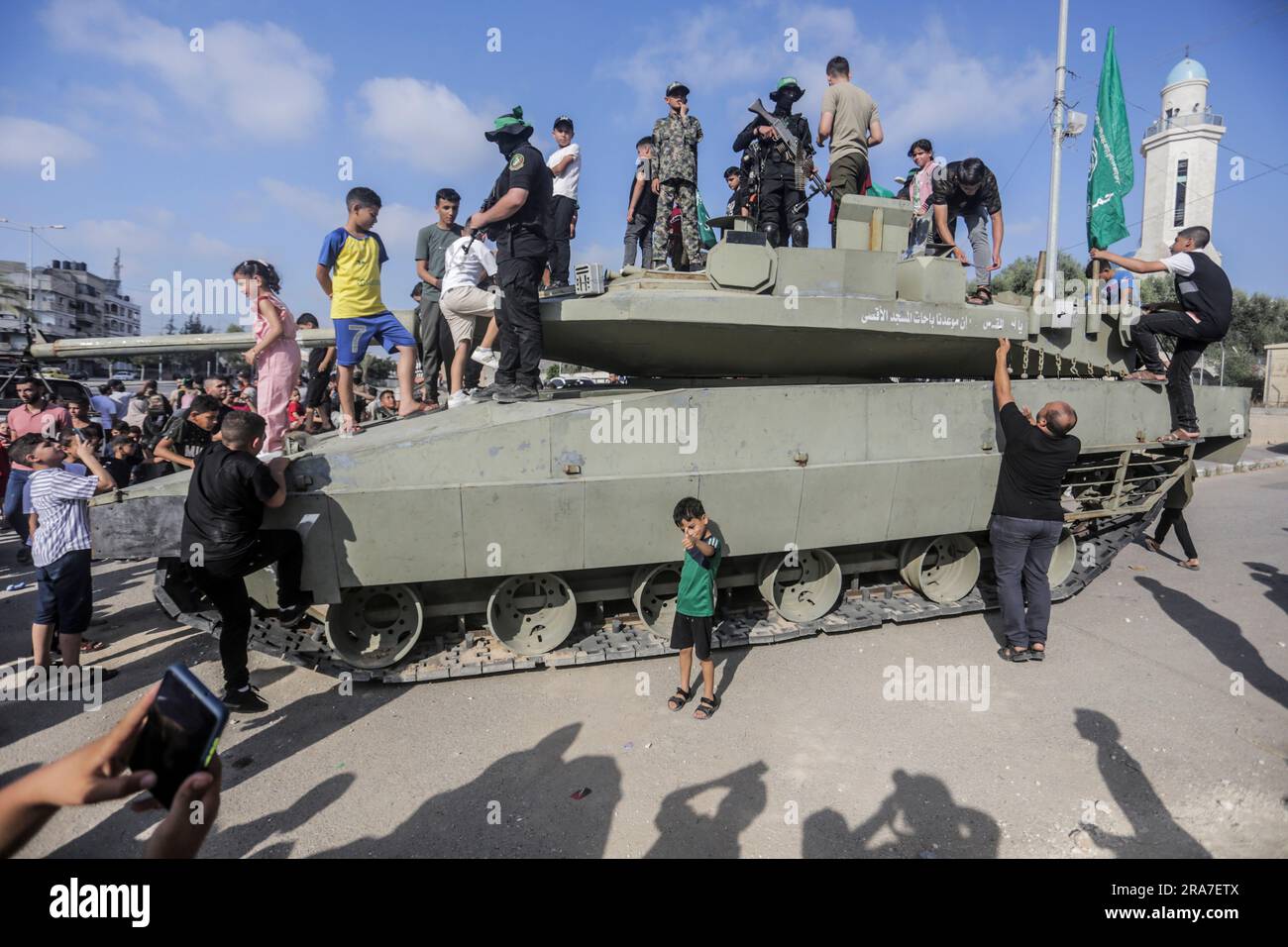 July 1, 2023, Gaza City, The Gaza Strip, Palestine: Palestinians attend ...