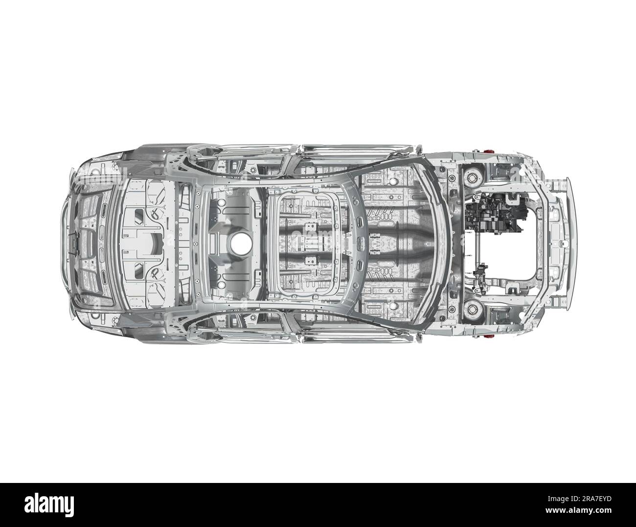 Details of the car body on a white background. 3d render Stock Photo ...