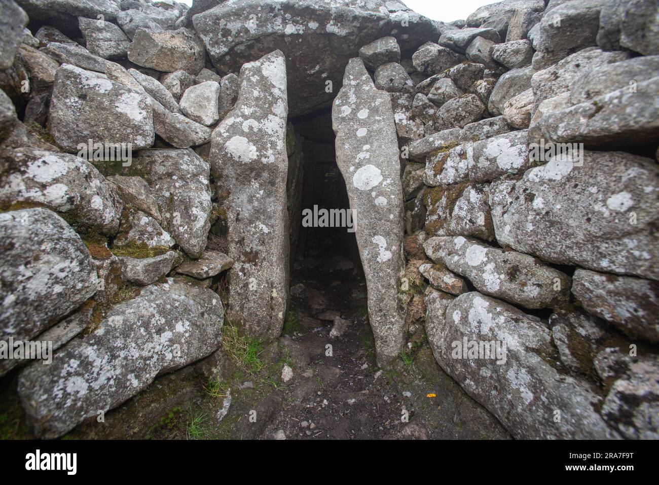 Megalythic site in Ireland, County Wicklow. Seefin passage tomb. Built ...