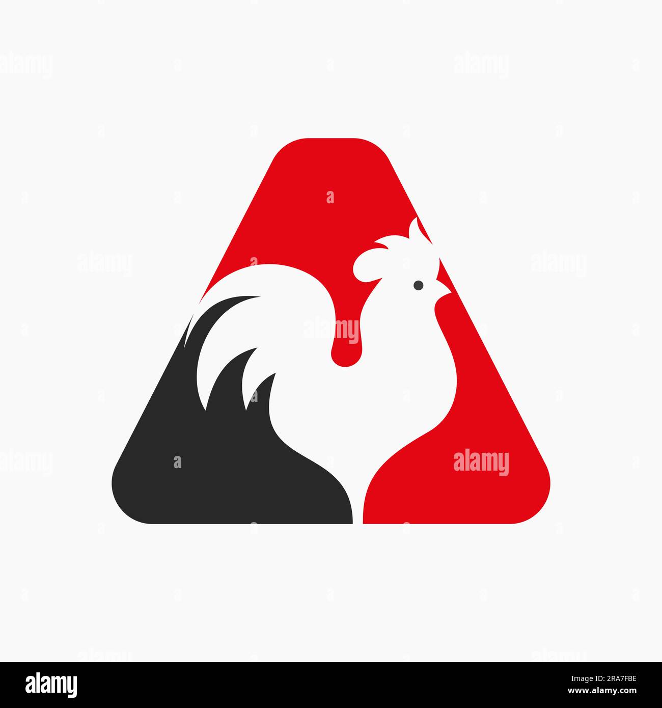 Letter A Poultry Logo With Hen Symbol. Chicken Logo, Rooster Sigh ...