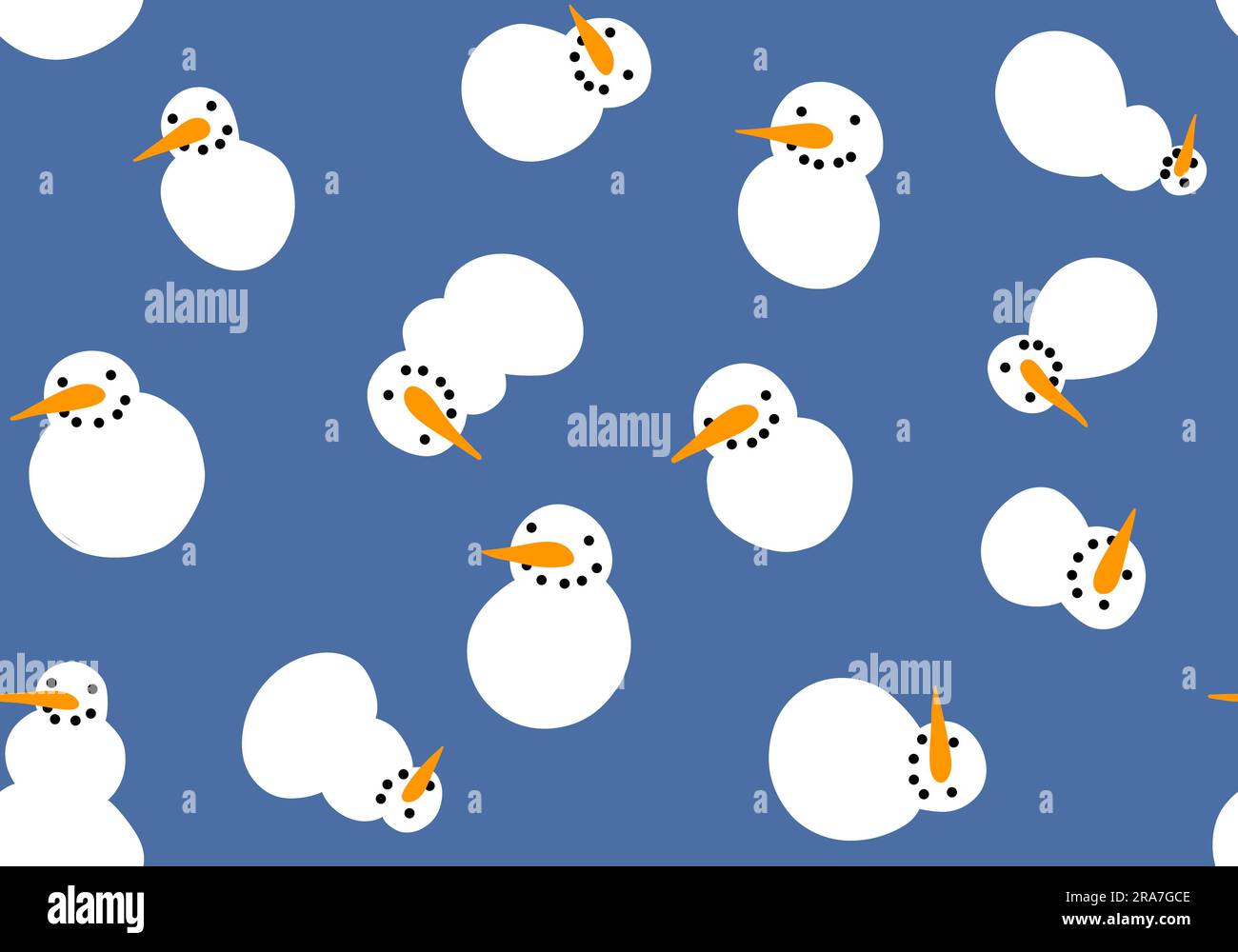 Christmas ice cartoon seamless snowman pattern for new year wrapping ...
