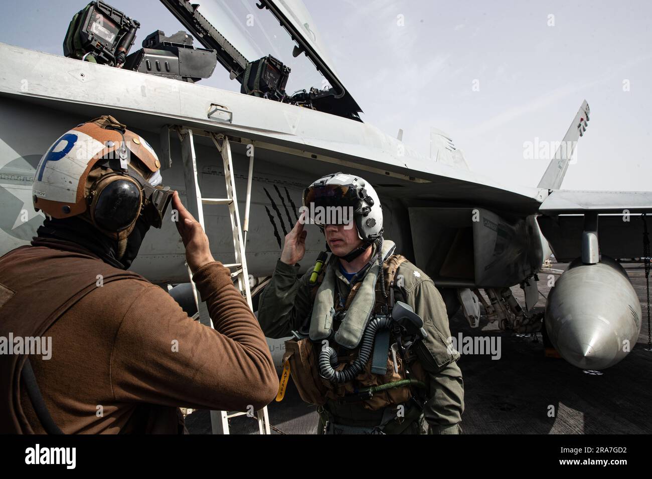 Cmdr. Andrew Thom, off-going commanding officer of the "Gray Wolves" of ...