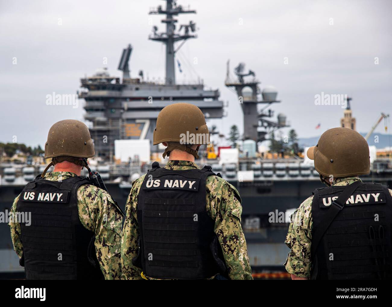 230630-N-MH015-1029 SAN DIEGO (June 30, 2023) U.S. Navy Sailors stand ...