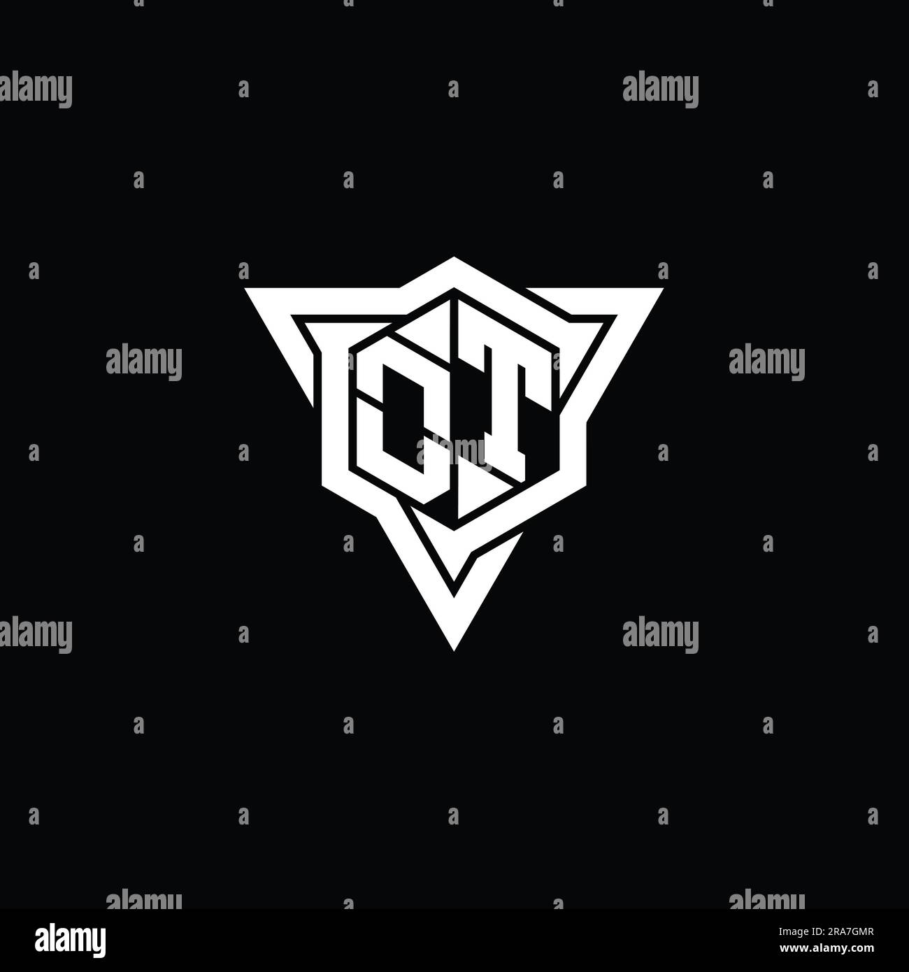 OT Letter Logo monogram hexagon shape with triangle outline sharp slice ... OT Letter Logo monogram hexagon shape with triangle outline sharp slice ...