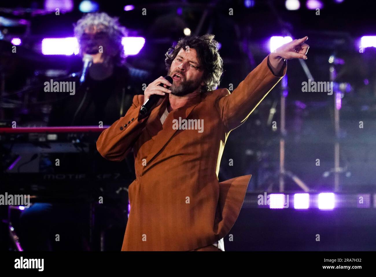 Howard Donald from Take That performing on stage at BST Hyde Park in ...