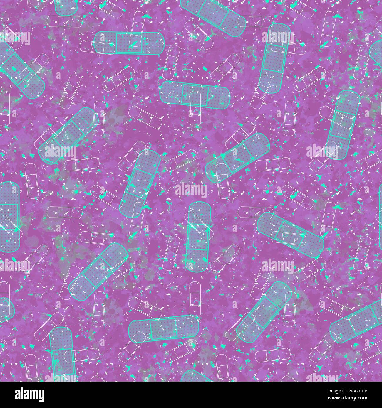 Medicine patch seamless health care pattern for kids and wrapping paper ...