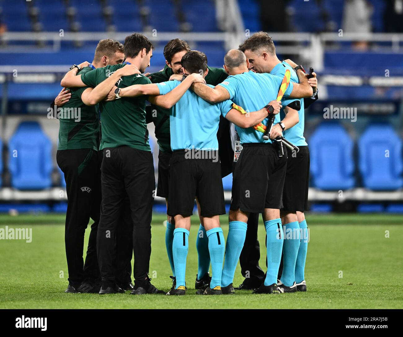 PARIS, FRANCE - JUNE 19: Spanish referee Mateu Lahoz and heÕs ...