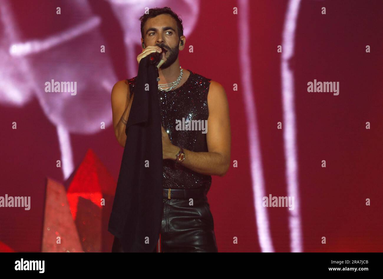 Bologna, Italy. 01st July, 2023. Italian singer Marco Mengoni ...