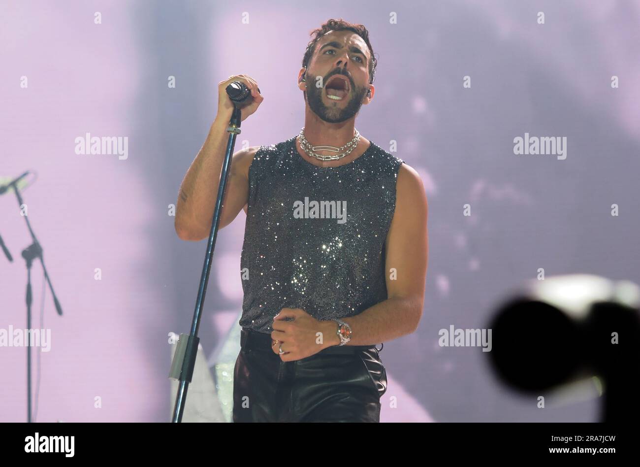 Bologna, Italy. 01st July, 2023. Italian singer Marco Mengoni ...