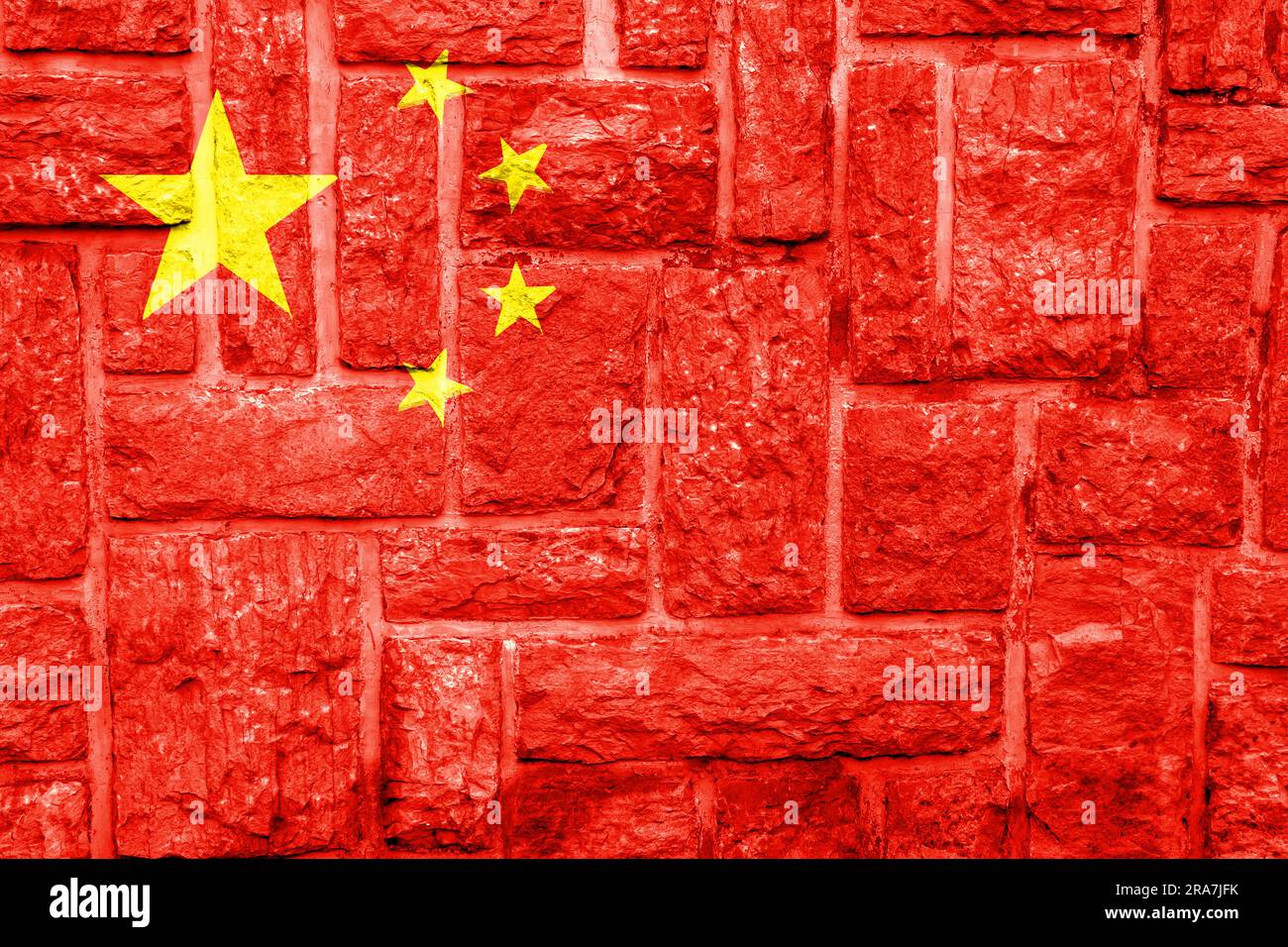 Flag of the People's Republic of China on a textured background ...