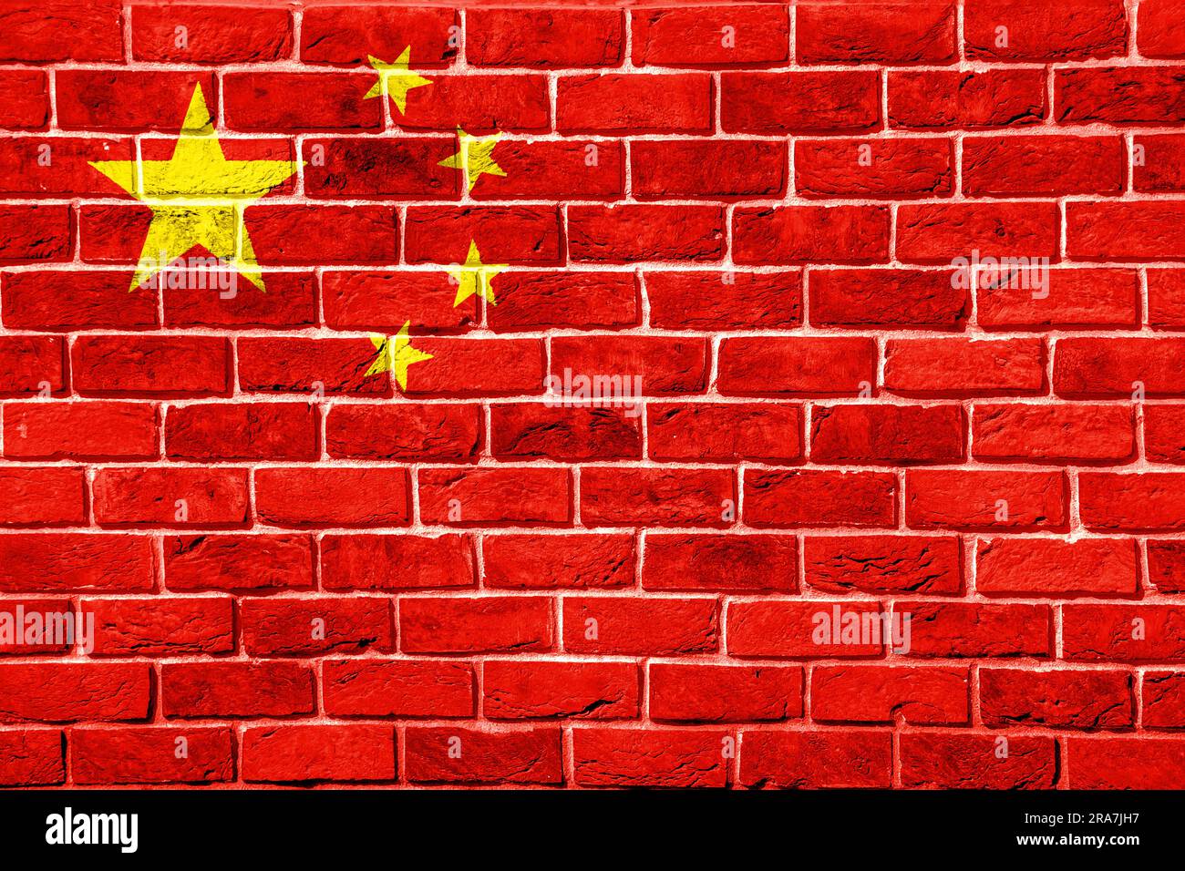 Flag of the People's Republic of China on a textured background ...
