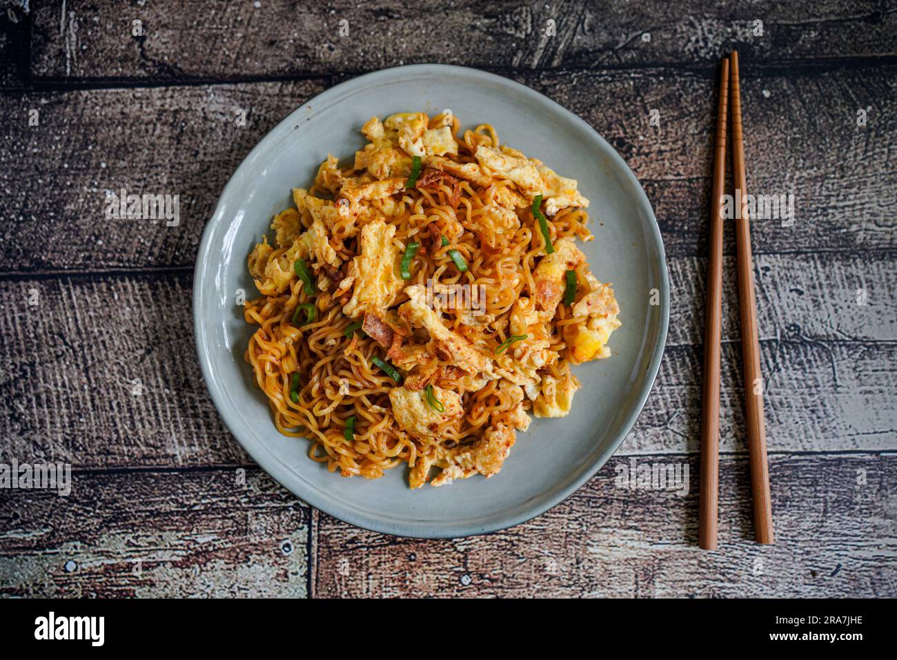 Indonesian stir fried instant noodles : Mie goreng Stock Photo - Alamy