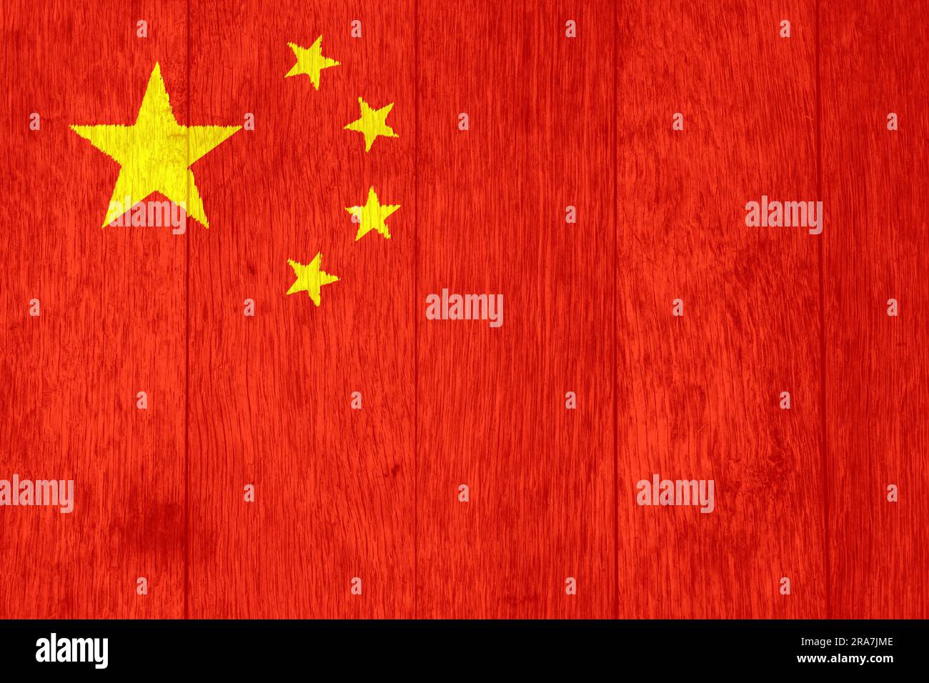 Flag of the People's Republic of China on a textured background ...