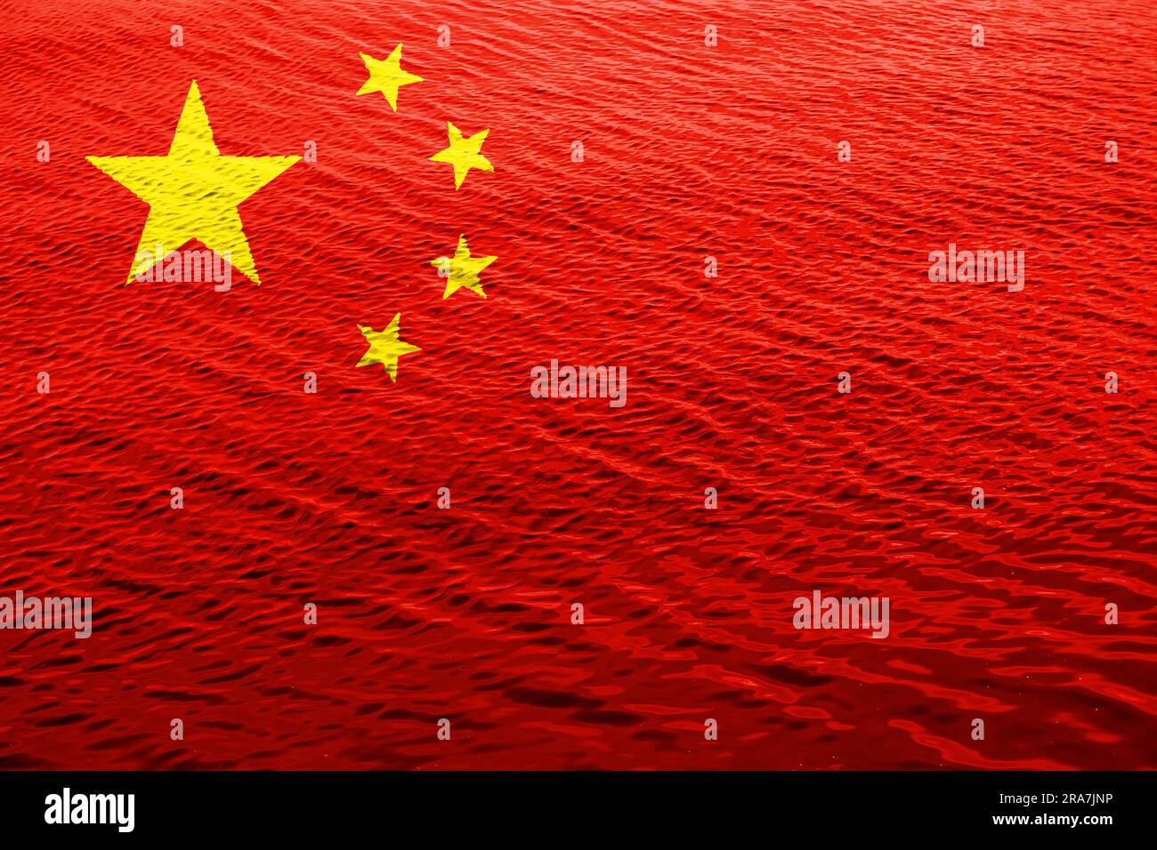 Flag of the People's Republic of China on a textured background ...