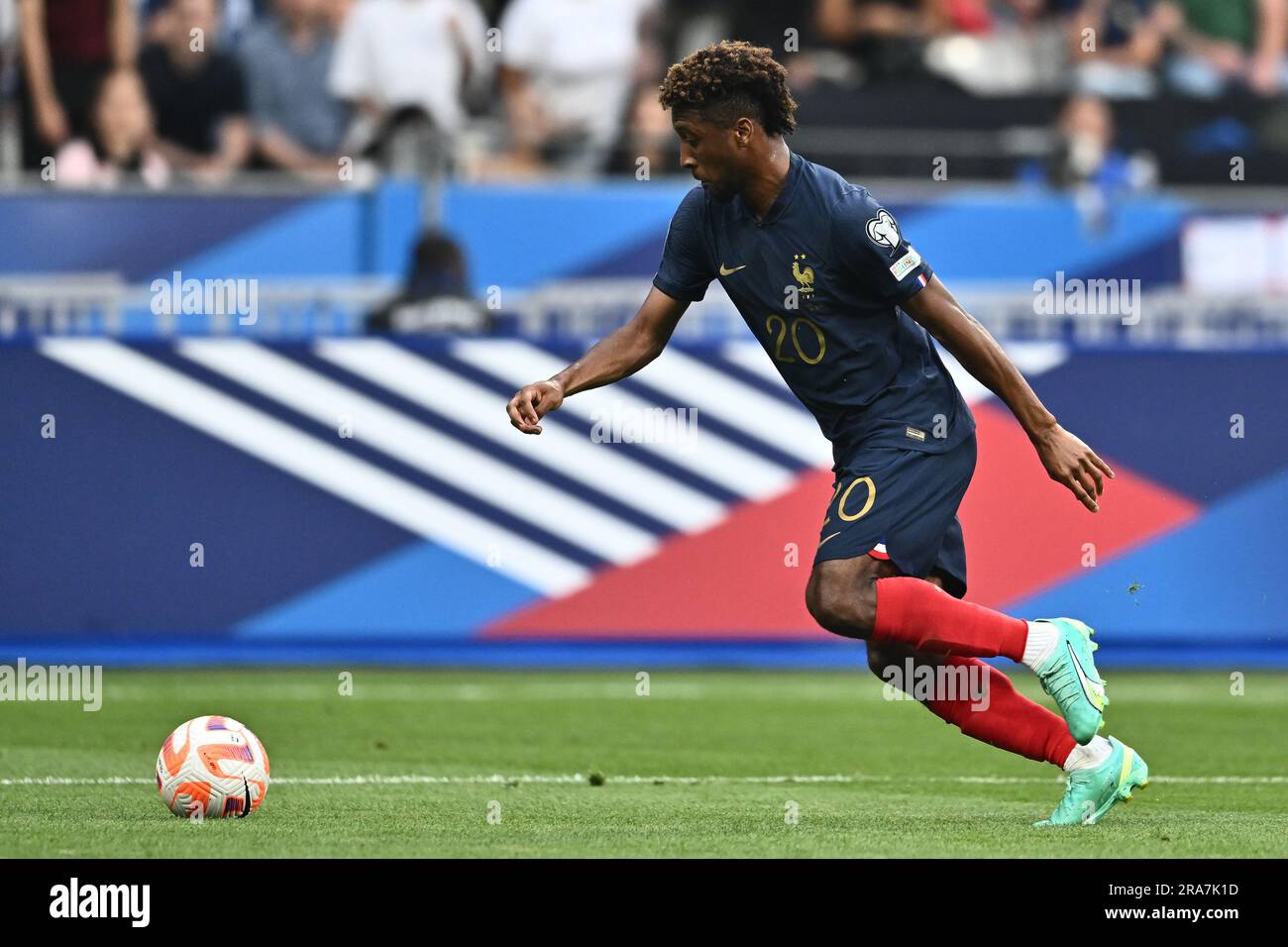 PARIS, FRANCE - JUNE 19: Kingsley Coman of France during the UEFA EURO ...